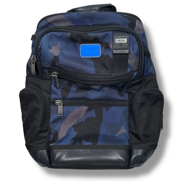 Tumi | Bags | Tumi Alpha Bravo Parrish Backpack Blue Camo Zipper ...
